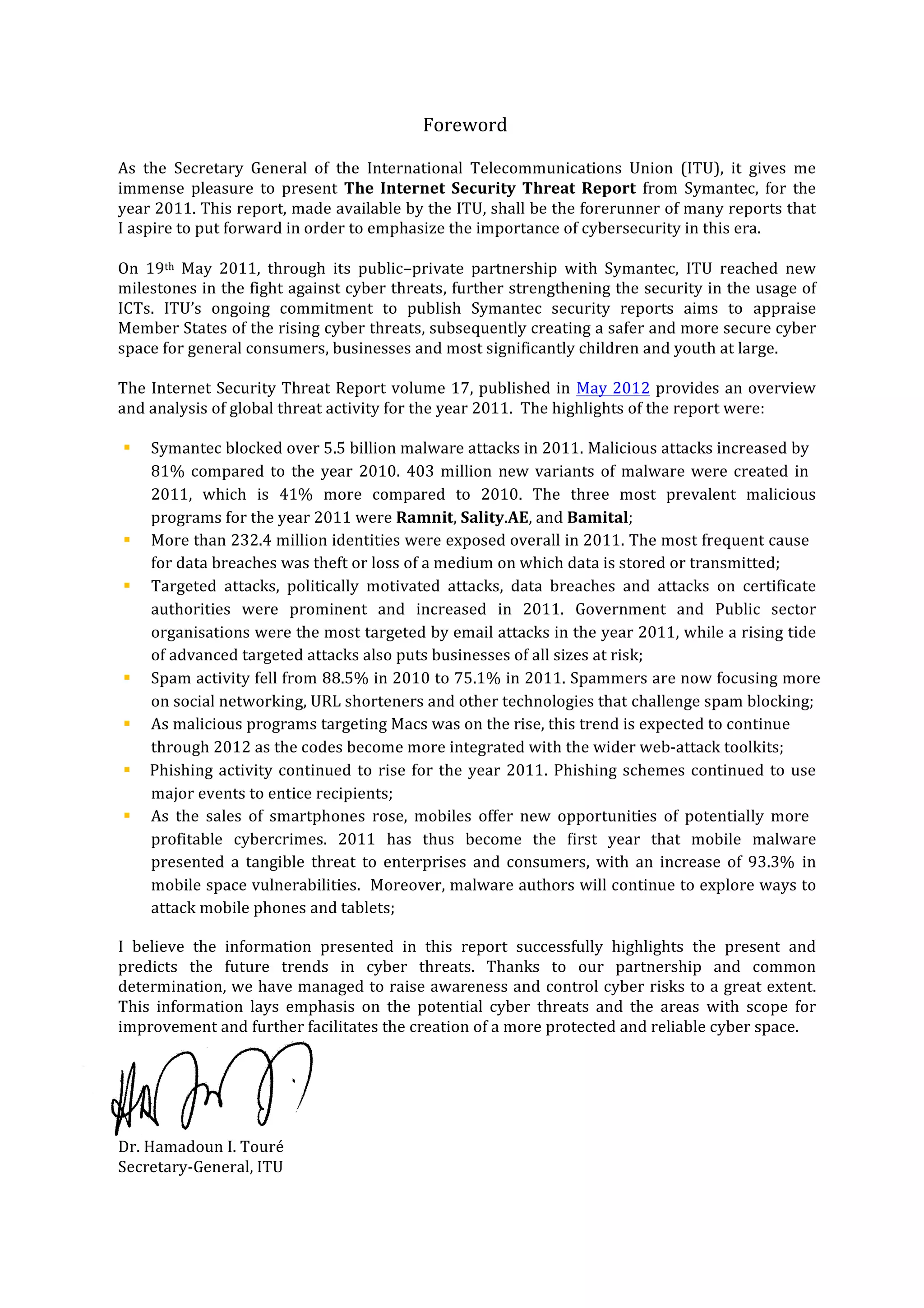 Symantec reportinternetsecurity | PDF