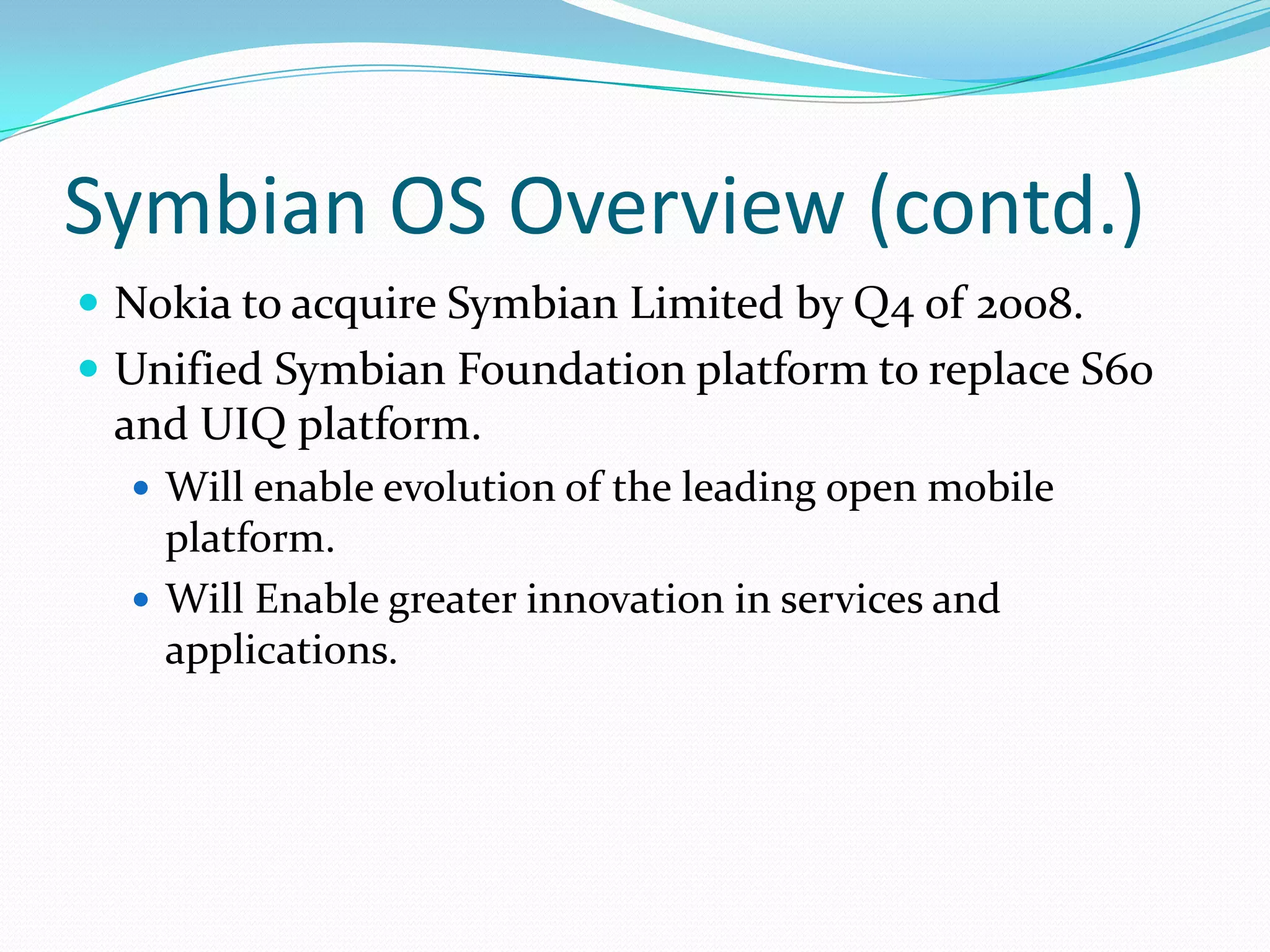 Symbian OS Application Development | PPTX