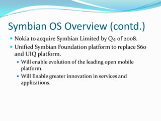 Symbian OS Application Development | PPTX