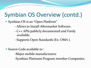 Symbian OS Application Development | PPTX