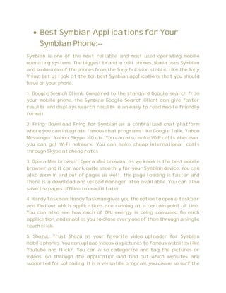 Symbian applications development | PDF