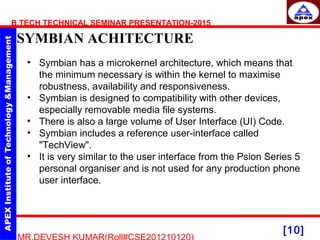Symbian mobile operating system ppt | PPT