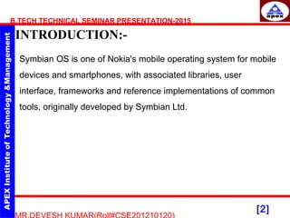 Symbian mobile operating system ppt | PPT