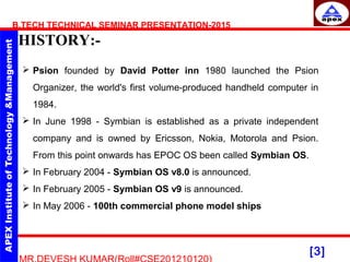 Symbian mobile operating system ppt | PPT