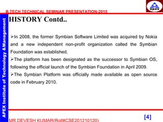 Symbian mobile operating system ppt | PPT