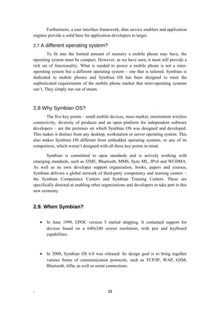 Symbian mobile operating system seminar report | DOC