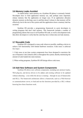 Symbian mobile operating system seminar report | DOC