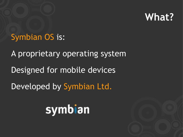 Introduction to Symbian OS | PPT