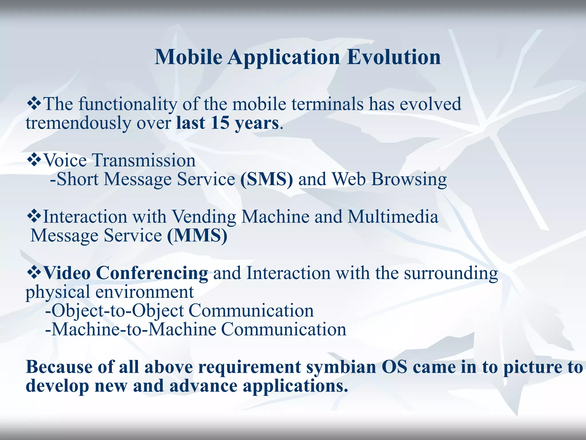 Symbian Operating system | PPTX