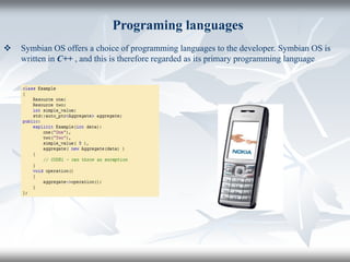 Symbian Operating system | PPTX