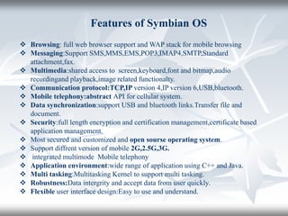 Symbian Operating system | PPTX