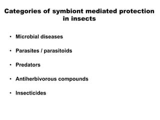 Symbiont mediated protection in insect hosts | PPTX