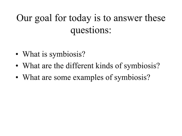 symbiosis.ppt interation within ecosystem | PPT