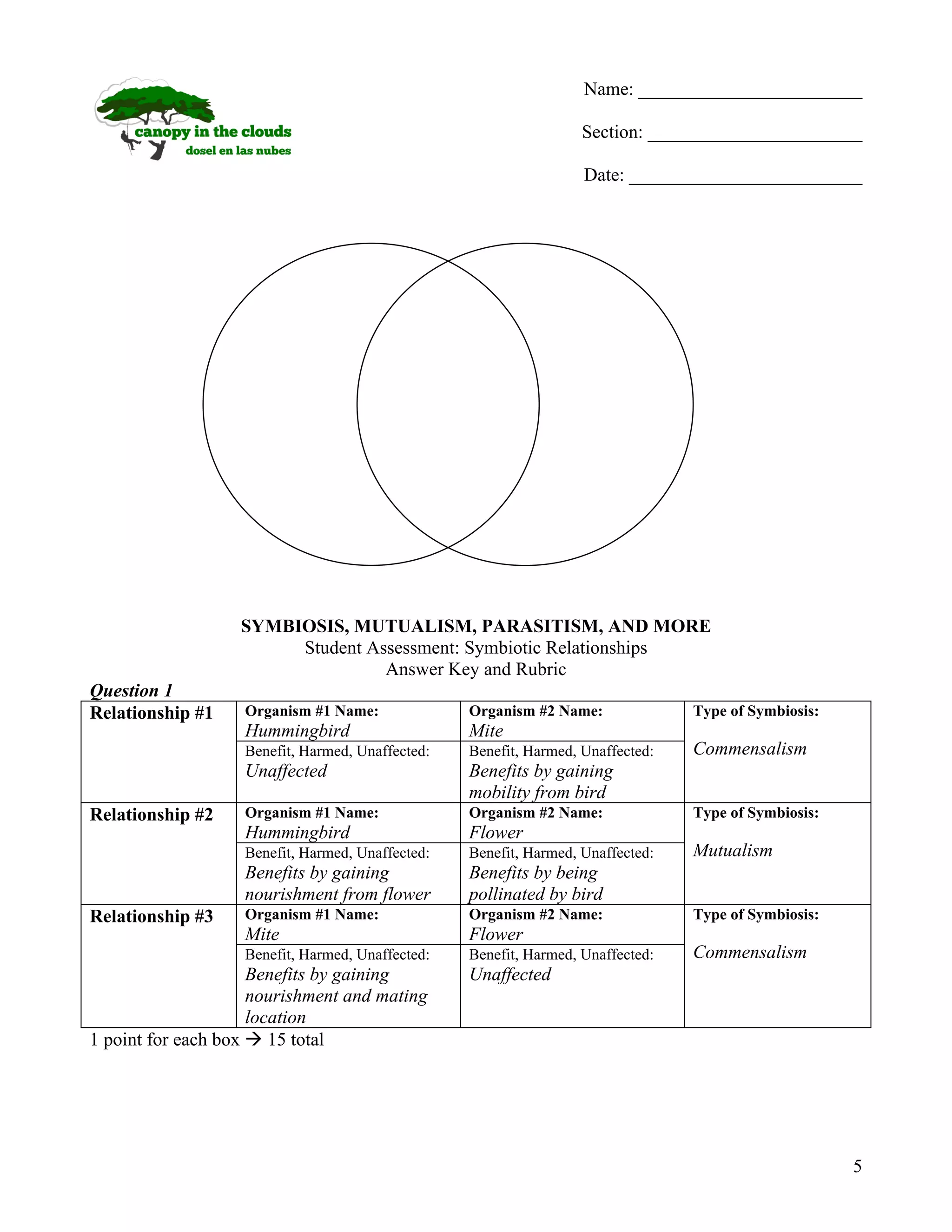 Symbiosis lesson 2 | PDF