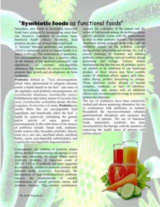 Symbiotic foods as functional foods | PDF