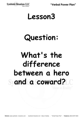 Verbal Power Plan | PPT