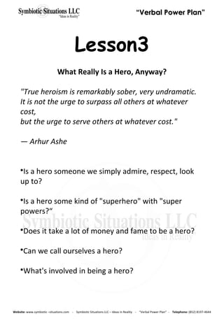 Verbal Power Plan | PPT