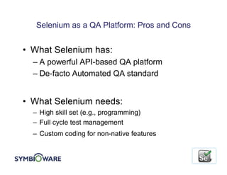 SymbioWare selenium conf SF 2011 | PDF