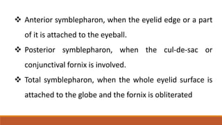 symblephoron types etiology management.pptx