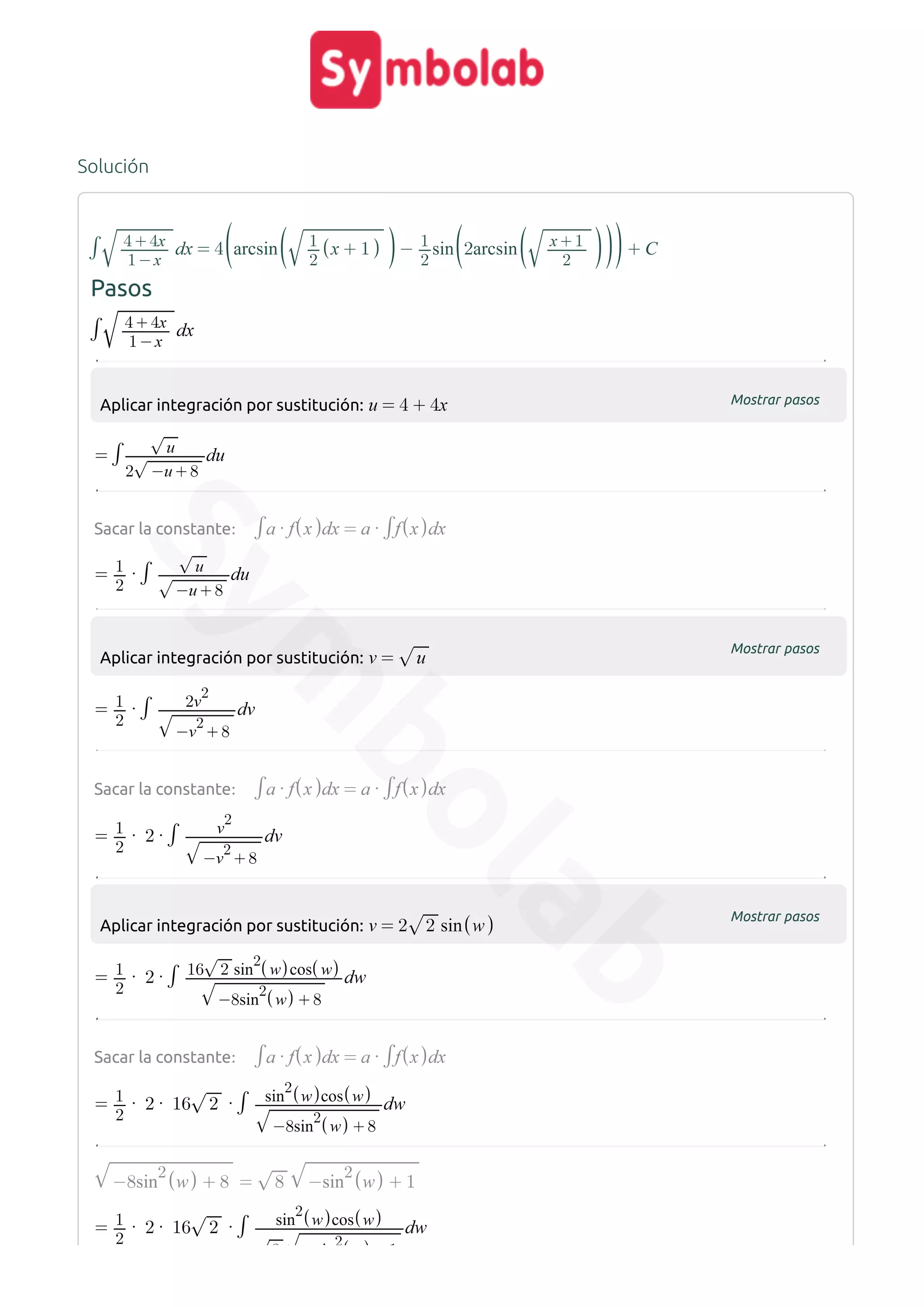 Symbolab solutions | PDF