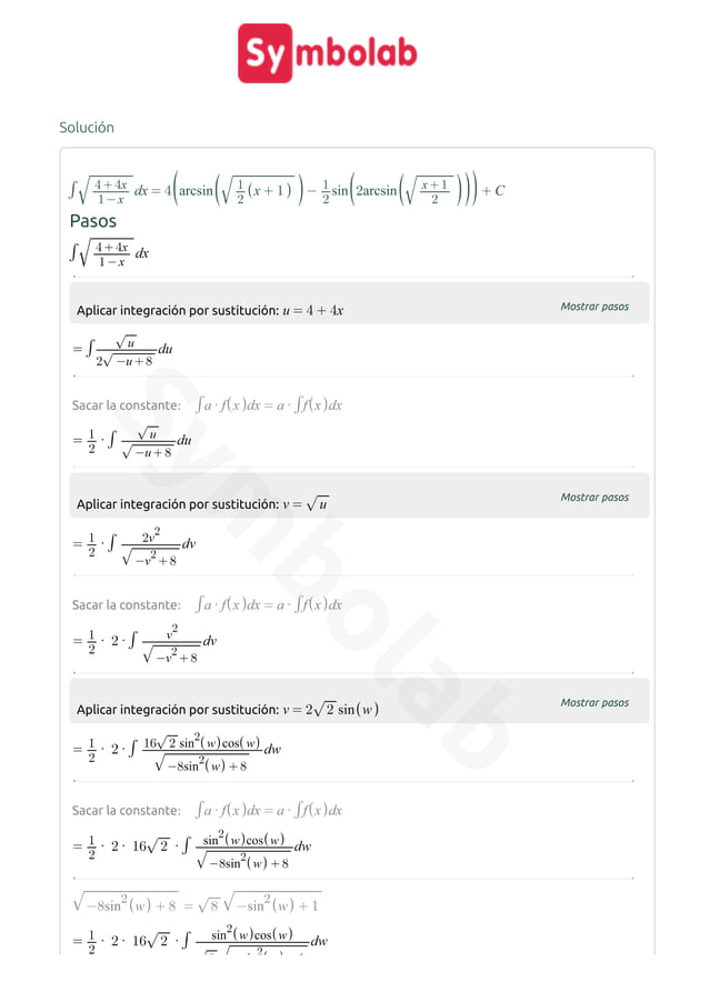 Symbolab solutions | PDF