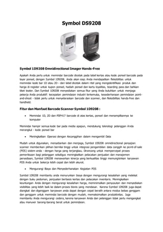 Barcode Scanner Symbol DS9208 | PDF