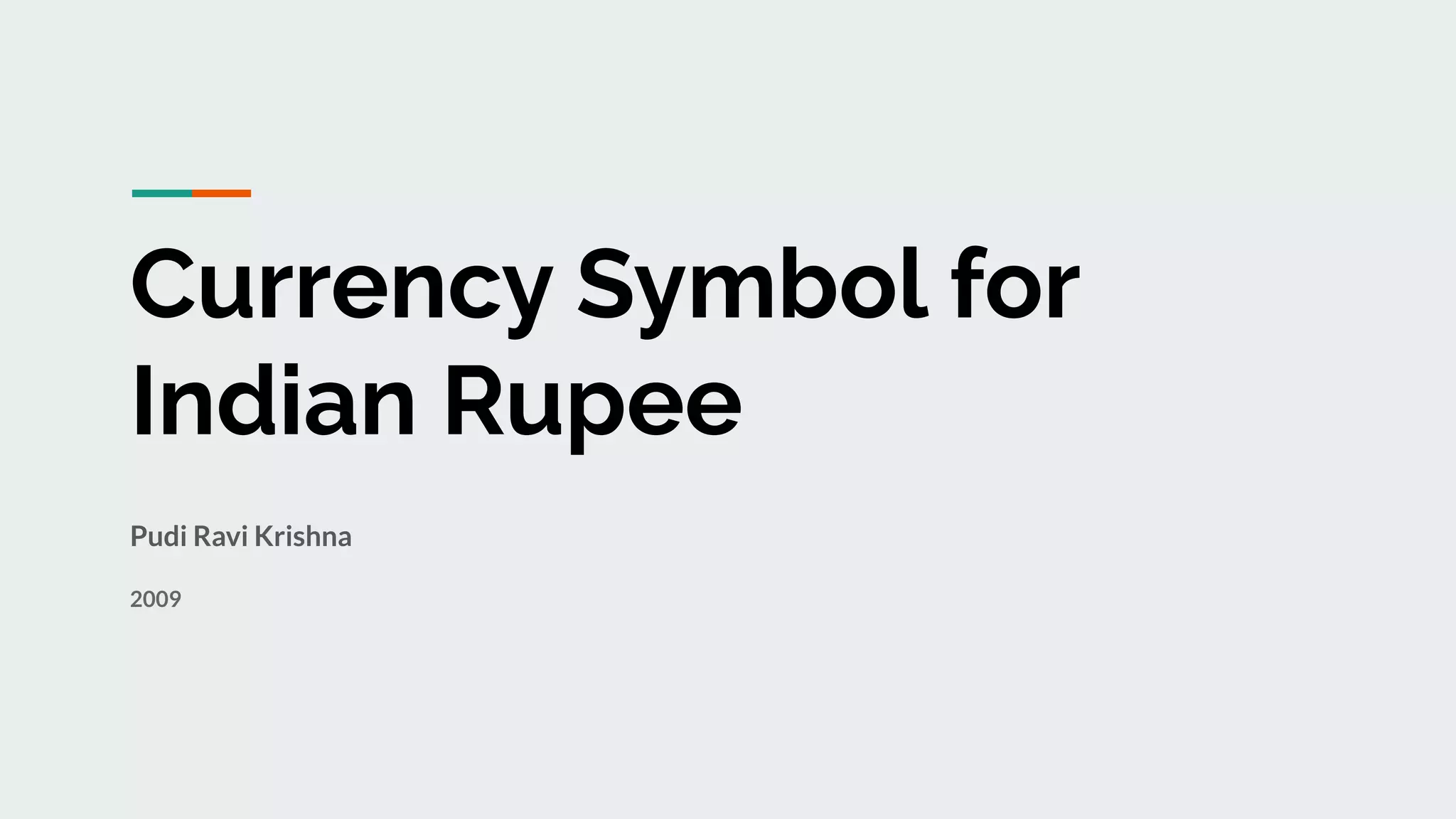 Currency Symbol for Indian Rupee | PDF