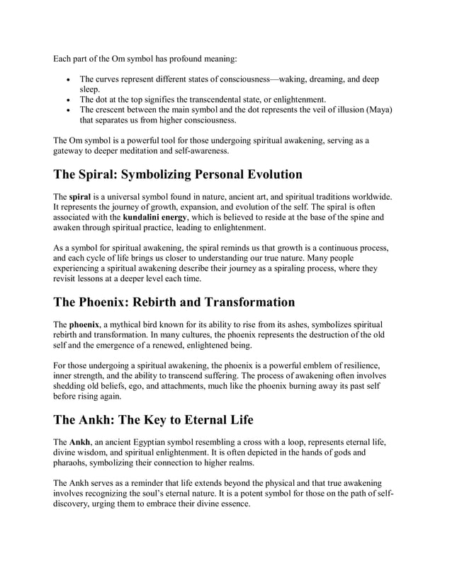 Unlocking the Symbol for Spiritual Awakening | PDF