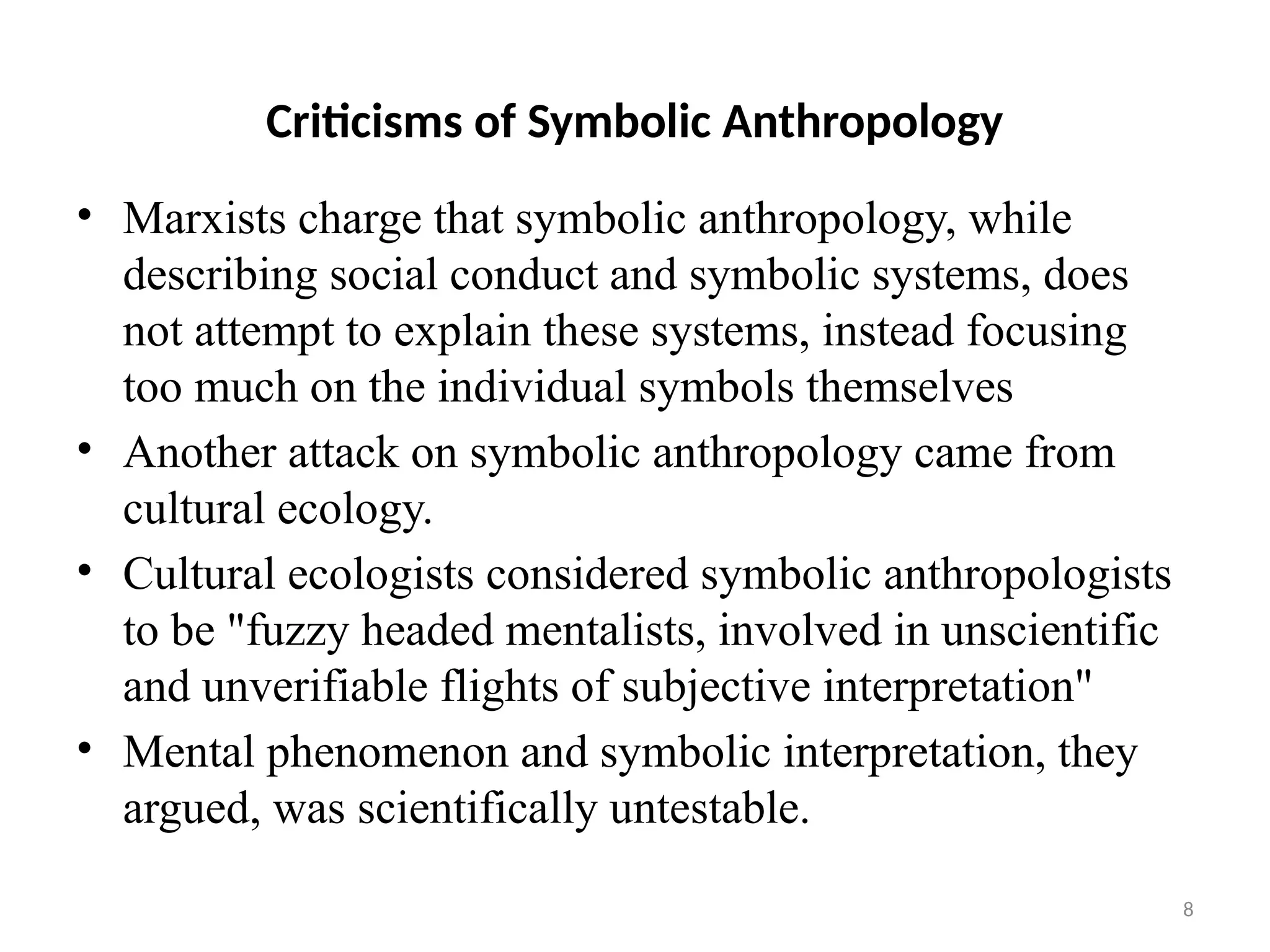 -Symbolic Anthropology.pptx/Anthropological Theory | PPTX
