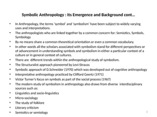 -Symbolic Anthropology.pptx/Anthropological Theory | PPTX