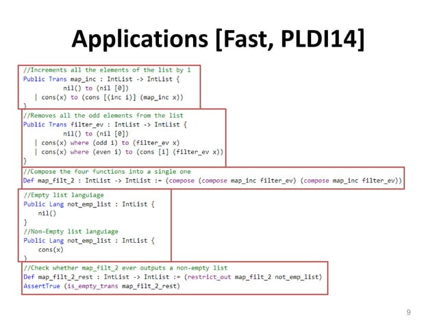 Symbolic Automata = Automata + SMT solvers at ExCape14 | PPT