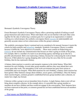 Symbolic Convergence Theory Of Communication | PDF