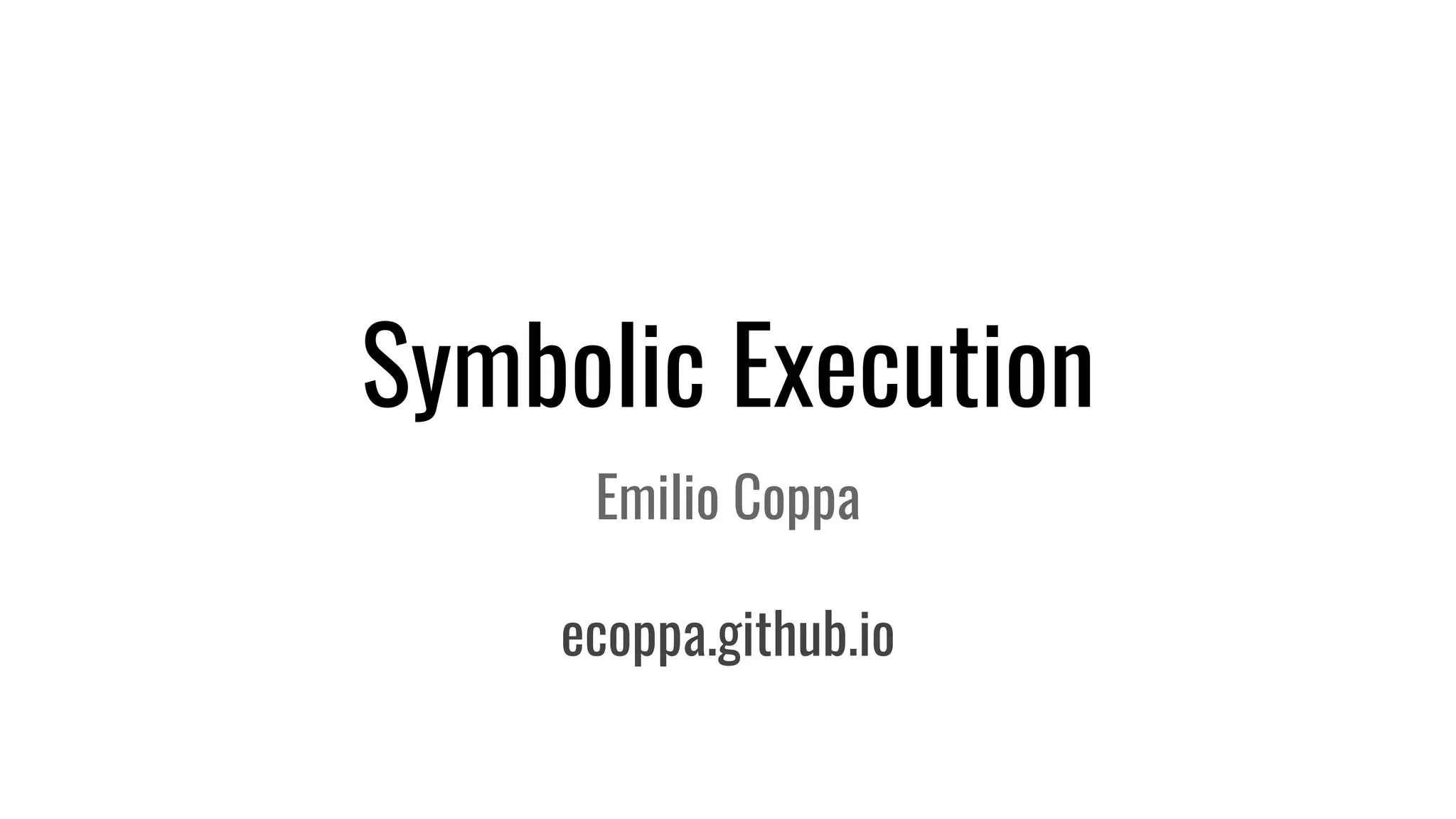 Symbolic Execution Introduction And Hands On Pdf