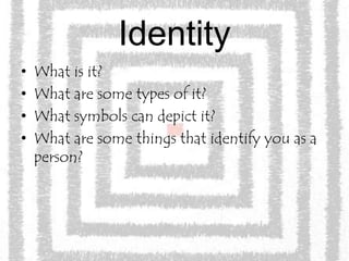 Symbolic identity power point | PPTX