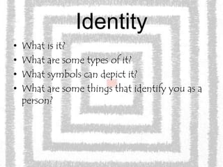 Symbolic identity power point | PPTX