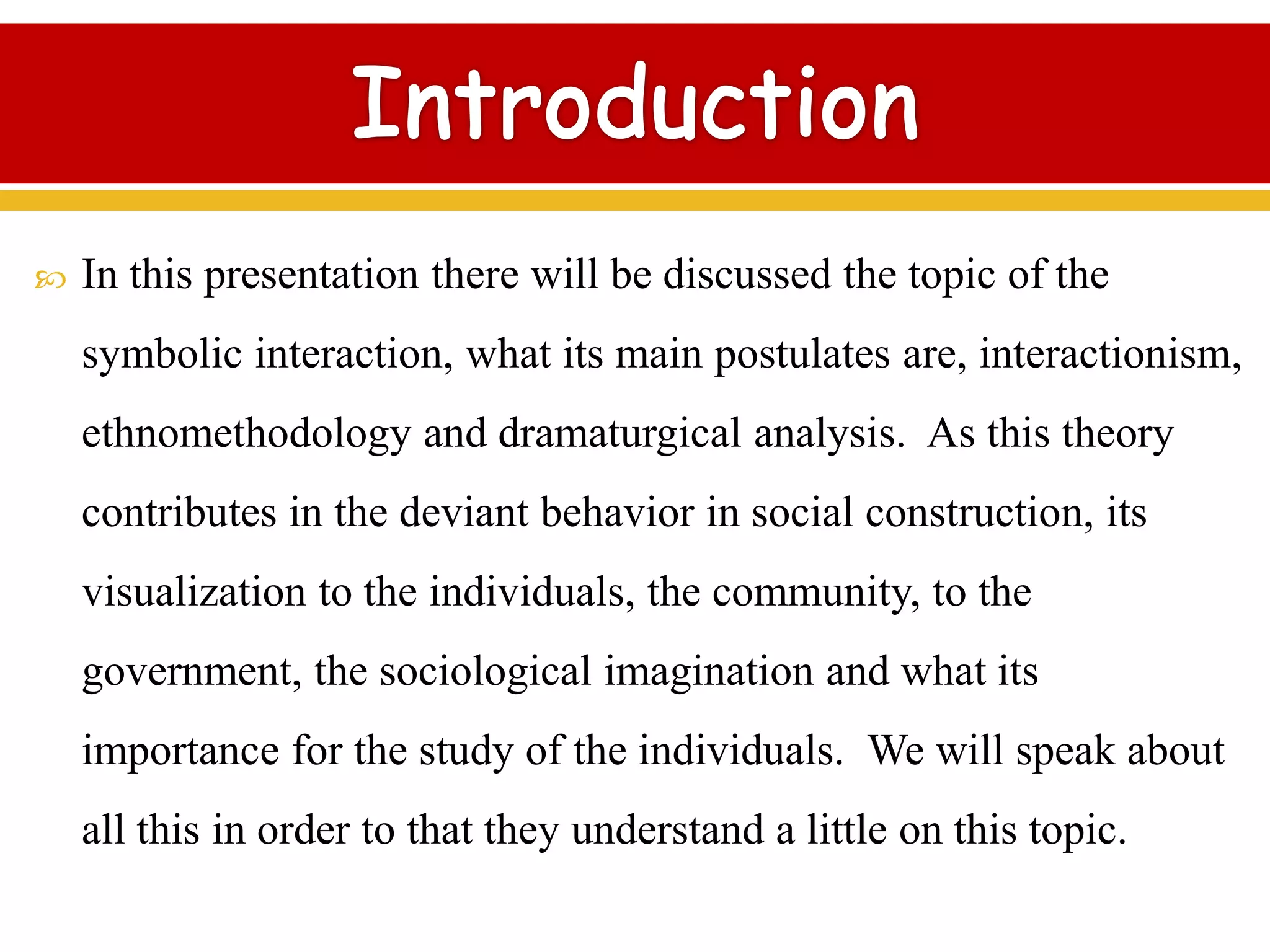 Symbolic Interactionism Pptx