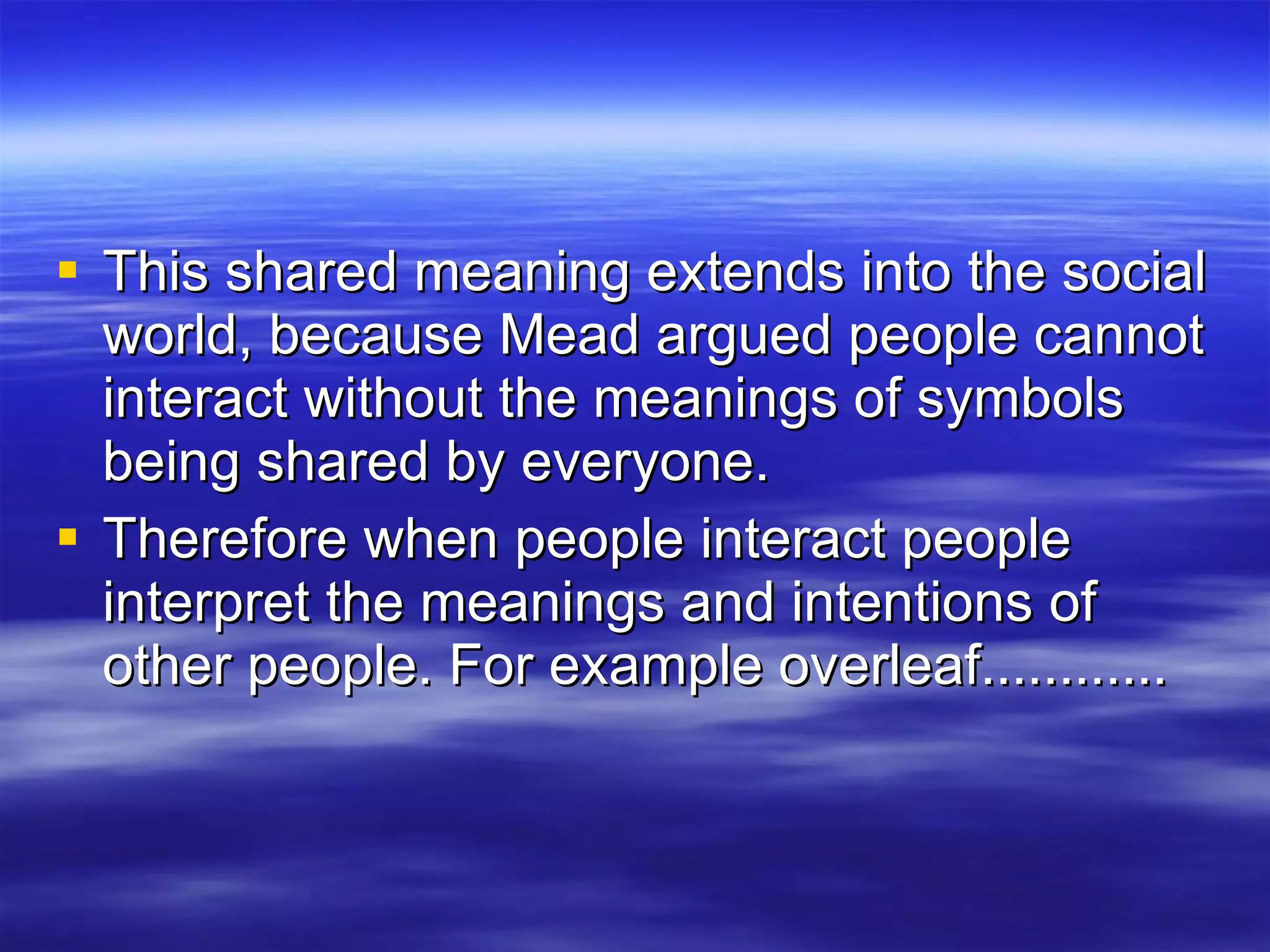 Symbolic interactionsim | PPT