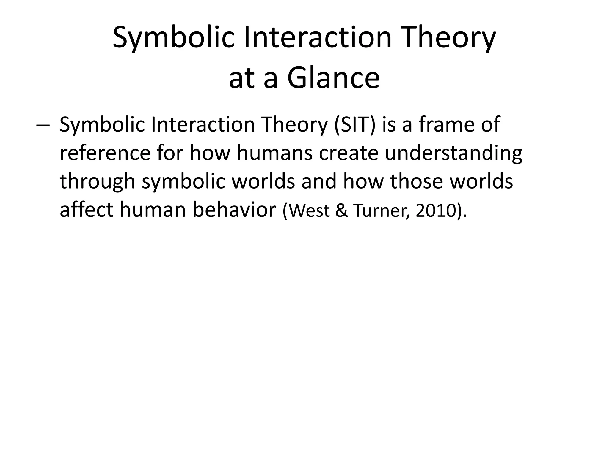 Symbolic Interaction Theory | PPTX