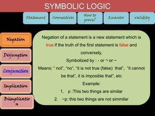 Symbolic logic | PPTX