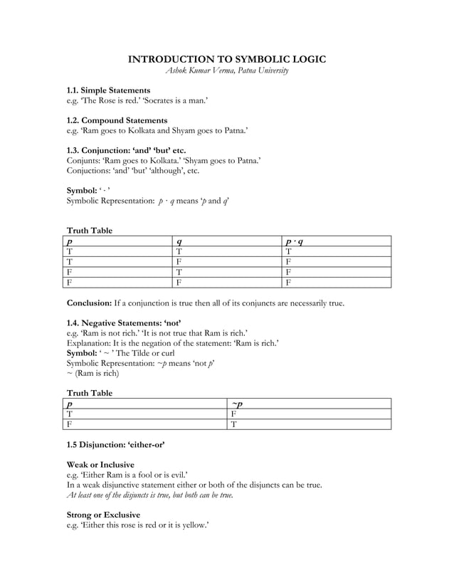 Symbolic logic | PDF