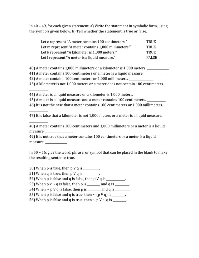 Symbolic Logic Worksheet 3 Pdf