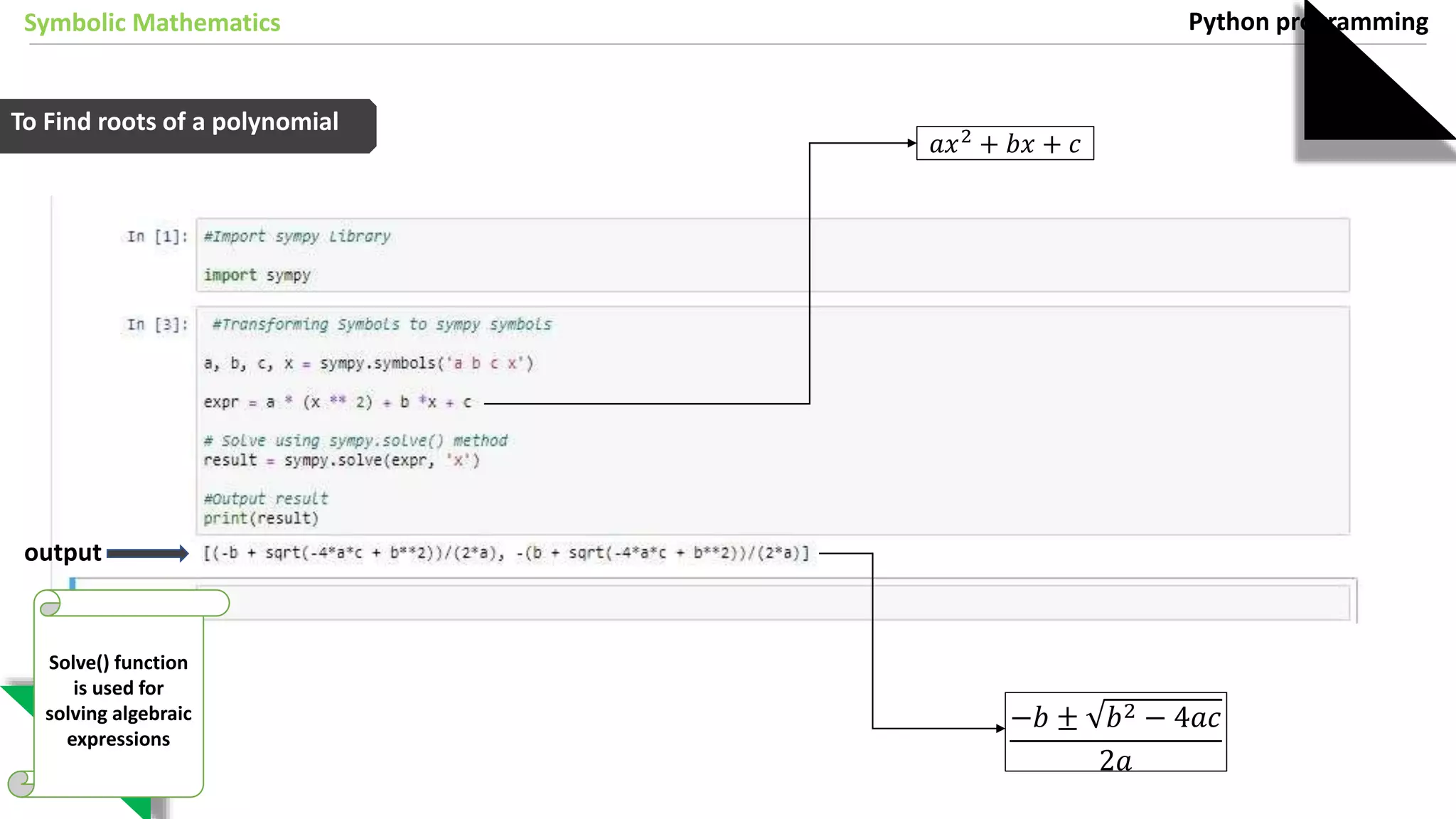 Symbolic mathematics | PPSX
