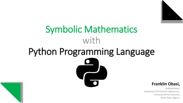 Symbolic mathematics | PPSX | Programming Languages | Computing