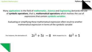 Symbolic mathematics | PPSX