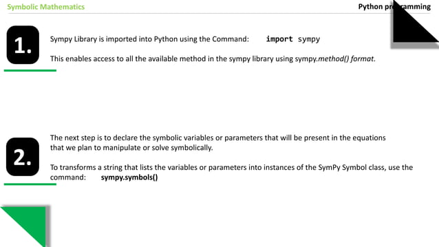 Symbolic mathematics | PPSX | Programming Languages | Computing