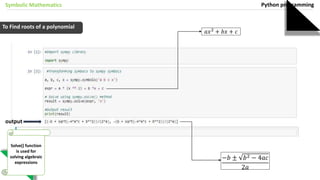 Symbolic mathematics | PPSX