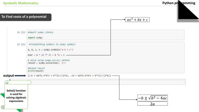 Symbolic mathematics | PPSX | Programming Languages | Computing