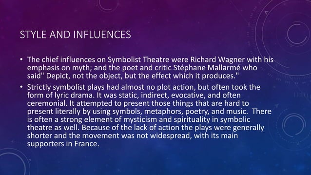 Symbolic theatre | PPTX