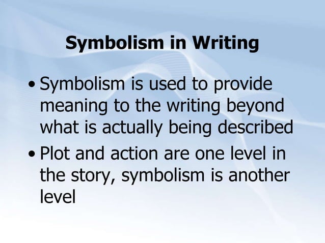 Symbolism | PPT | Books and Literature