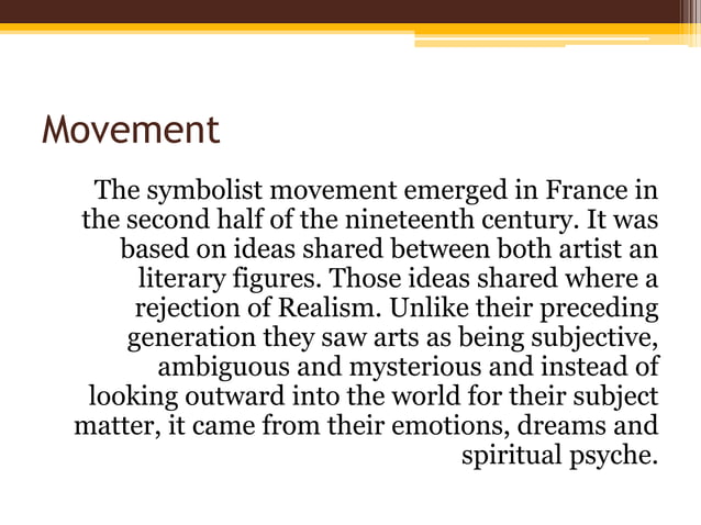 PPT - Symbolism - IIB1 | PPTX | Fine Art